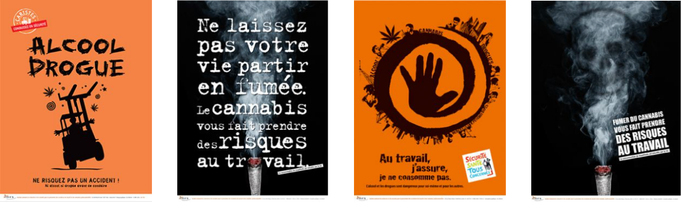 Quelle affiche de prévention alcool, drogue et addiction au travail